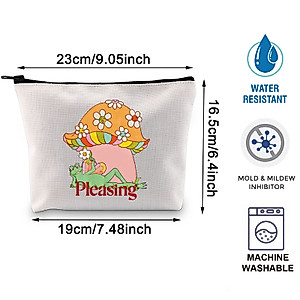 BLUPARK Singer Inspired Makeup Bag Singer Fan Gift Funny Music Gift Album Gift Singer Zipper Pouch Bag (Frog and mushroom)