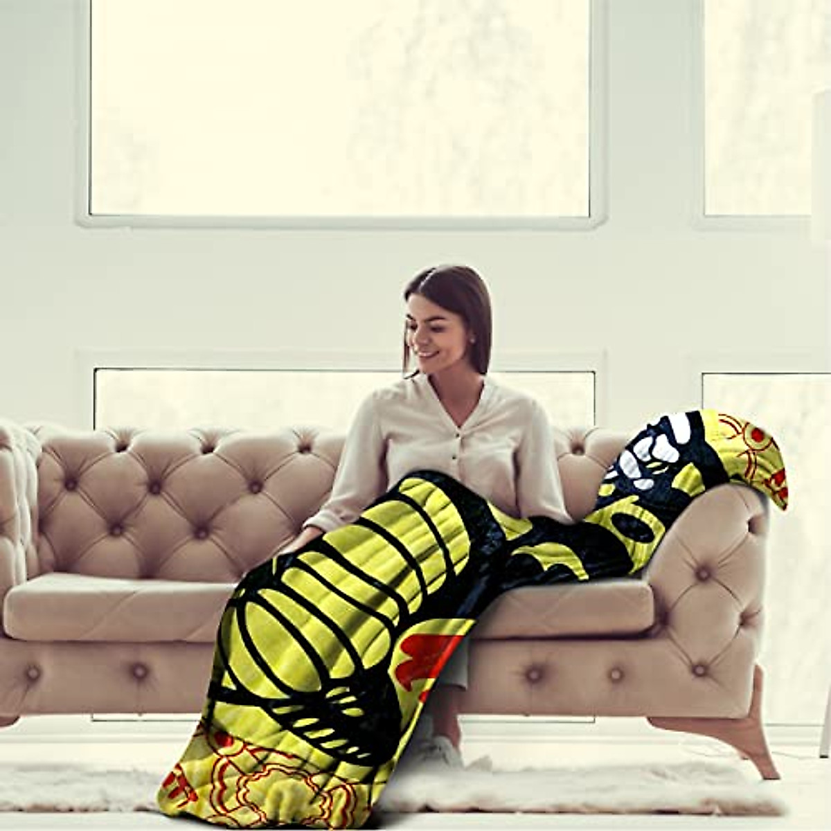 Bazillion Dreams Cobra Kai Fleece Fleece Softest Comfy Throw Blanket for Adults & Kids| Measures 60 x 45 Inches