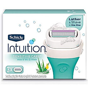 NEW Schick Intuition Sensitive Care Moisturizing Razor Blade Refills for Women with Natural Aloe 12 Count (Limited Edition)