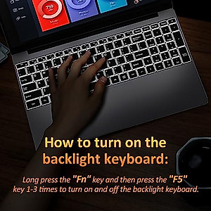 Auusda Laptop Computer with 16GB DDR4 512GB SSD, AMD Ryzen 7 3700U Up to 4.0 GHz, 15.6" 1920x1080 IPS, Backlit Keyboard, Fingerprint Unlock, Cooling Fan, Webcam, HDMI, USB-A x2, Windows 11 Pro