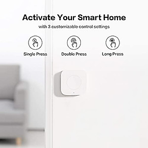 Aqara Smart Light Switch (No Neutral, Double Rocker) Plus Aqara Wireless Mini Switch, Requires AQARA HUB, Zigbee Connection, Remote Control and Set Timer for Home Automation