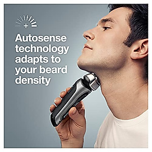 Braun Electric Razor for Men, Series 8 8467cc Electric Foil Shaver with Precision Beard Trimmer, Cleaning & Charging SmartCare Center, Galvano Silver