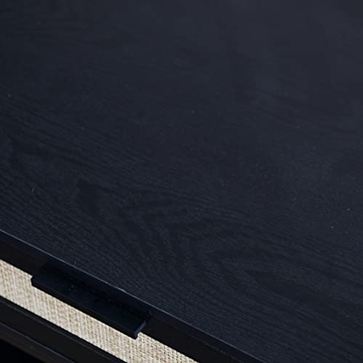 Household Essentials Black Oak Bungalow Console Table