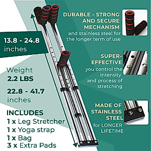 ALAMATA Leg Stretcher Leg Split Machine Stretching Equipment Leg Flexibility Stretcher Strength Training for Yoga Exercise, Sports Fitness, Ballet, Gymnastics