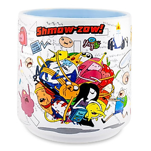 Adventure Time Characters Single Stackable Ceramic Mug | Coffee Cup For Tea, Espresso, Cocoa | Holds 13 Ounces