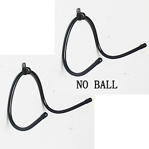 YYST Football Wall Mount Football Wall Rack Holder Display Storage Rack Black-No Ball Included