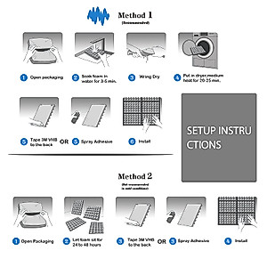 180° Acoustic Panels Egg Crate 24 Pack 2 inch 12" W x 12" L | Acoustic Foam Panels | Acoustic Panels Studio Foam Egg Crate | Egg Crate Soundproof Panels | Noise Absorbing Panels | (24 Pack)