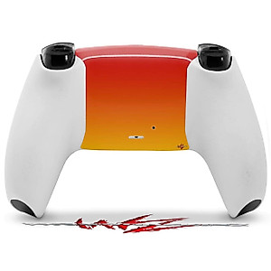 WraptorSkinz Skin Wrap compatible with Sony PS5 DualSense Controller Smooth Fades Yellow Red (CONTROLLER NOT INCLUDED)