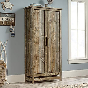 Sauder Granite Trace Storage Cabinet, L: 35.2" x W: 16.26" x H: 71.97", Rustic Cedar finish
