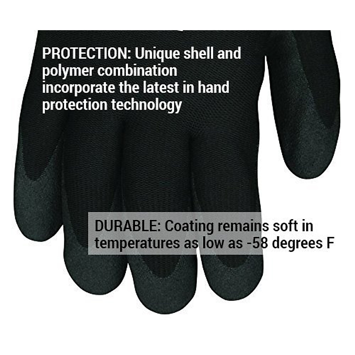 MCR Safety Memphis N9690S Black Unisex Protective Gloves, Size Small (Pack of 2)
