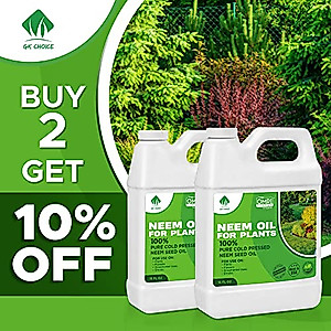 Neem Oil - Neem Oil Spray for Plants - 16 Oz - 100% Pure Cold Pressed Neem Oil for Plants Concentrate - Horticultural Spray for Indoor and Outdoor Plants, Leaf, Garden, Vegetable, Fruit Trees