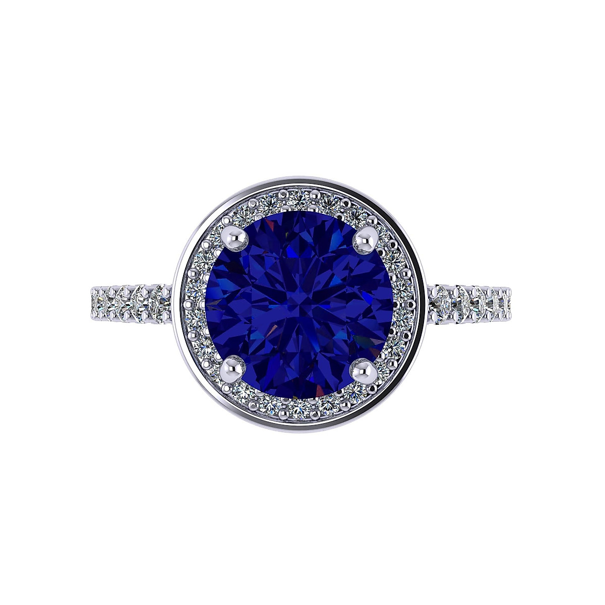 NANA Jewels 2ct Pure Brilliance Zirconia Halo Engagement Ring-Round Cut-September-11