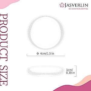 JASVERLIN Cotton Hair Ties Elastic Hair Bands, Seamless Ponytail Holders for Thick Curly Heavy Hair, Soft Fabric Hair Styling Accessories for Women Girl Men, 1.5-Inch 100pcs Assorted (Golden Horizon)