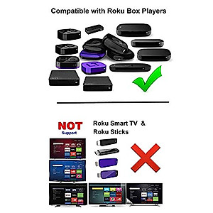 Remote Compatible with Roku Express 3700 3900 3930, Roku Premiere 2500R 2700R 2450XB 4620XB 4210XB 3900R, Roku 1 2 3 4 HD LT XS XD Boxes, Not Roku Stick, Not for Roku TV