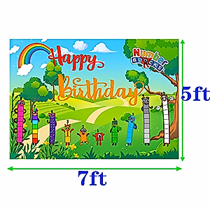 Win3terz Birthday Party Decoration, Number Birthday Background，Digital Birthday Decoration Background Cloth for Kids Birthday Party Decorations（7ftX5ft）