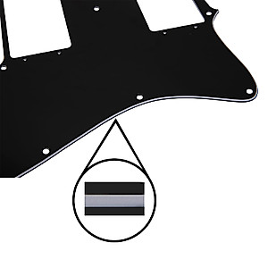 1Pcs Yootones US 72 Telecaster Guitar Pickguard Compatible with Electric Guitar Guard Plate Accessories (3Ply Black)