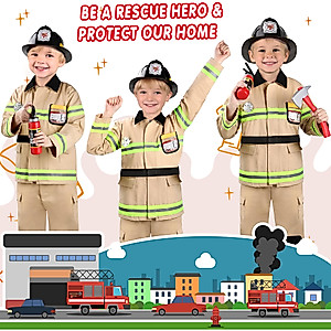 GIFTINBOX Firefighter Costume For Kids Fireman Costume For Kids With Accessories Halloween Costume For Kids Boys Role Play