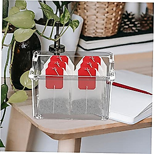 Hoement Tea Bag Storage Box Clear Organizer Bags Teabag Organizer Box Clear Organizer Box Condiment Packet Organizer Countertop Coffee Pod Box Sauce Packet Holder Tea Bag Organizer Office