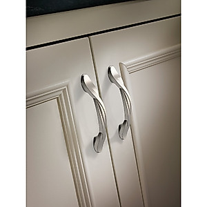 Franklin Brass Twisted Arch (25-Pack) Cabinet Handles 3' Hole Center Satin Nickel Kitchen Drawer Pulls Dresser, Furniture Hardware P35518K-SN-B1