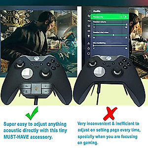 Ssgamer Stereo Headset Adapter for Xbox One & Xbox Series X|S Controller - Headphone Adapter Adjust Volume, Mic,Audio Balance (Voice Chat & Game Sound) Directly