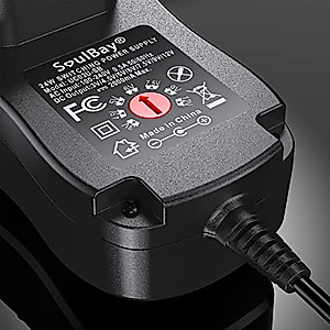 [Upgraded Version] SoulBay Universal AC/DC Adapter Multi-Voltage Regulated Switching Power Supply with 8 Selectable Adapter Plugs, for 3V to 12V Home Electronics, 2Amps Max