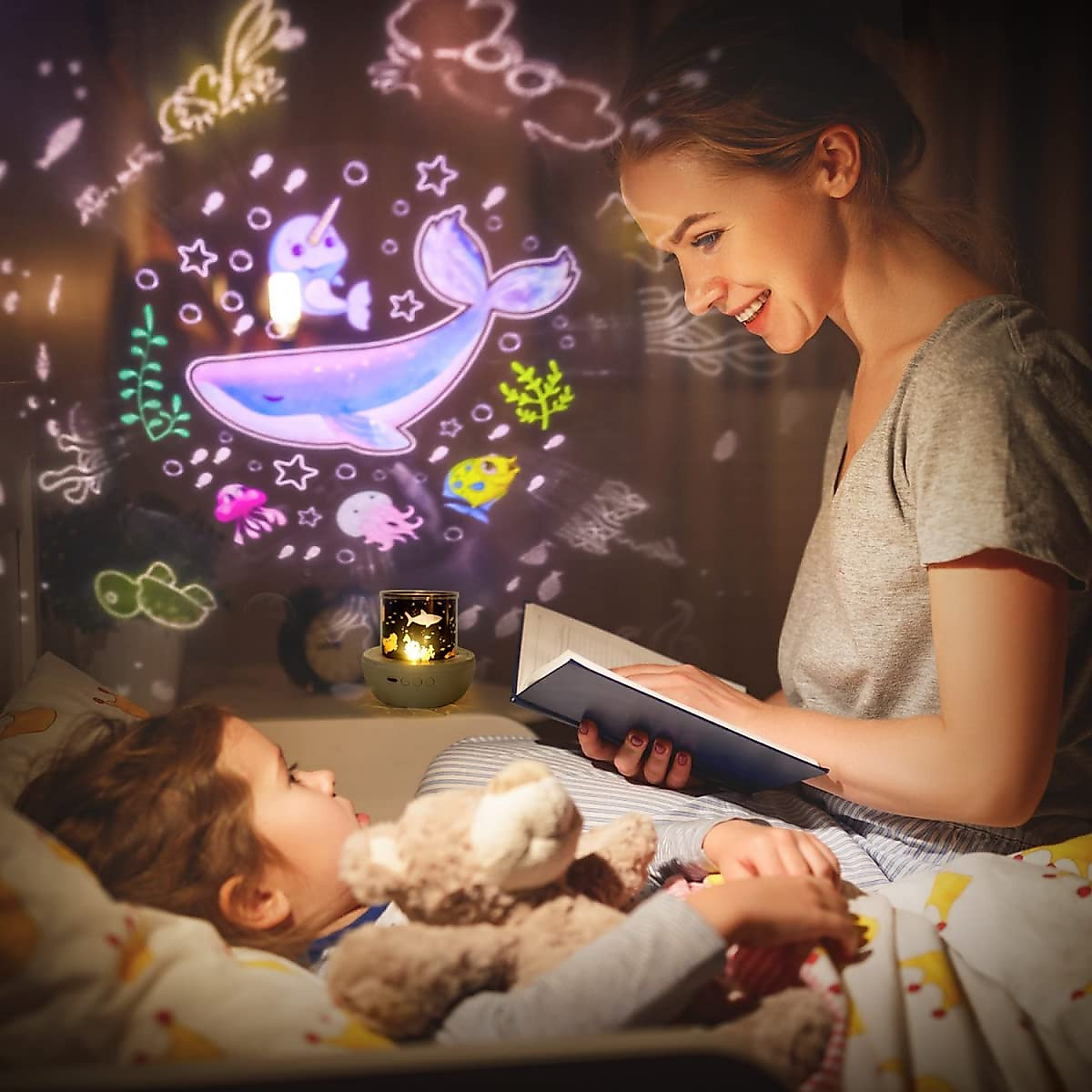 Night Lights for Kids, Star Projector Lamp, 15 Sets of Films, Planetarium Projector Night Light for Boys and Girls Birthday Gifts, Christmas, Parties, Best Gift for Baby's Bedroom