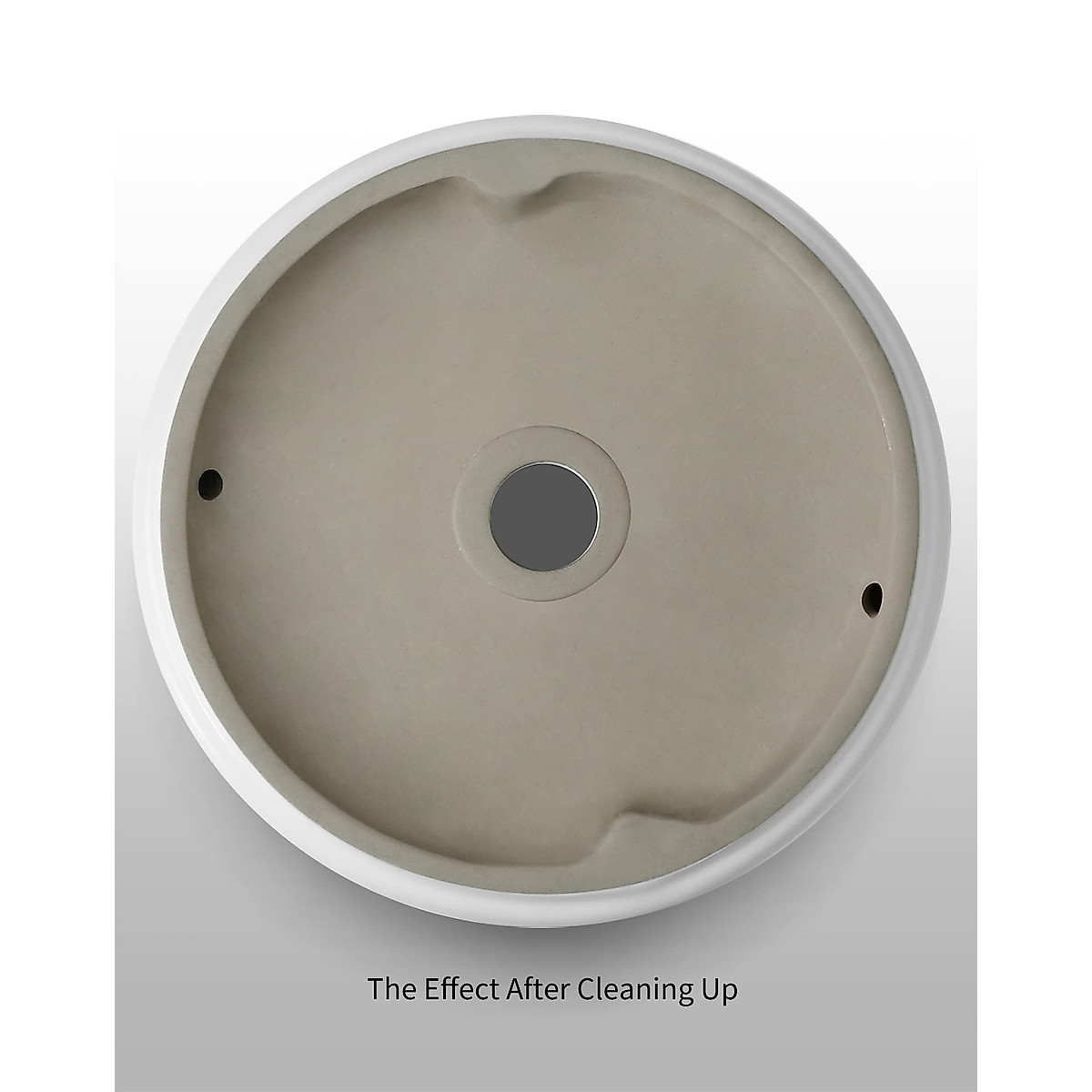 Bathroom Vessel Sink - SENTANI 14.4" Round Modern Above Counter Bathroom Sink - Porcelain Ceramic Vessel Vanity Sink Art Bowl Basin - Matte White