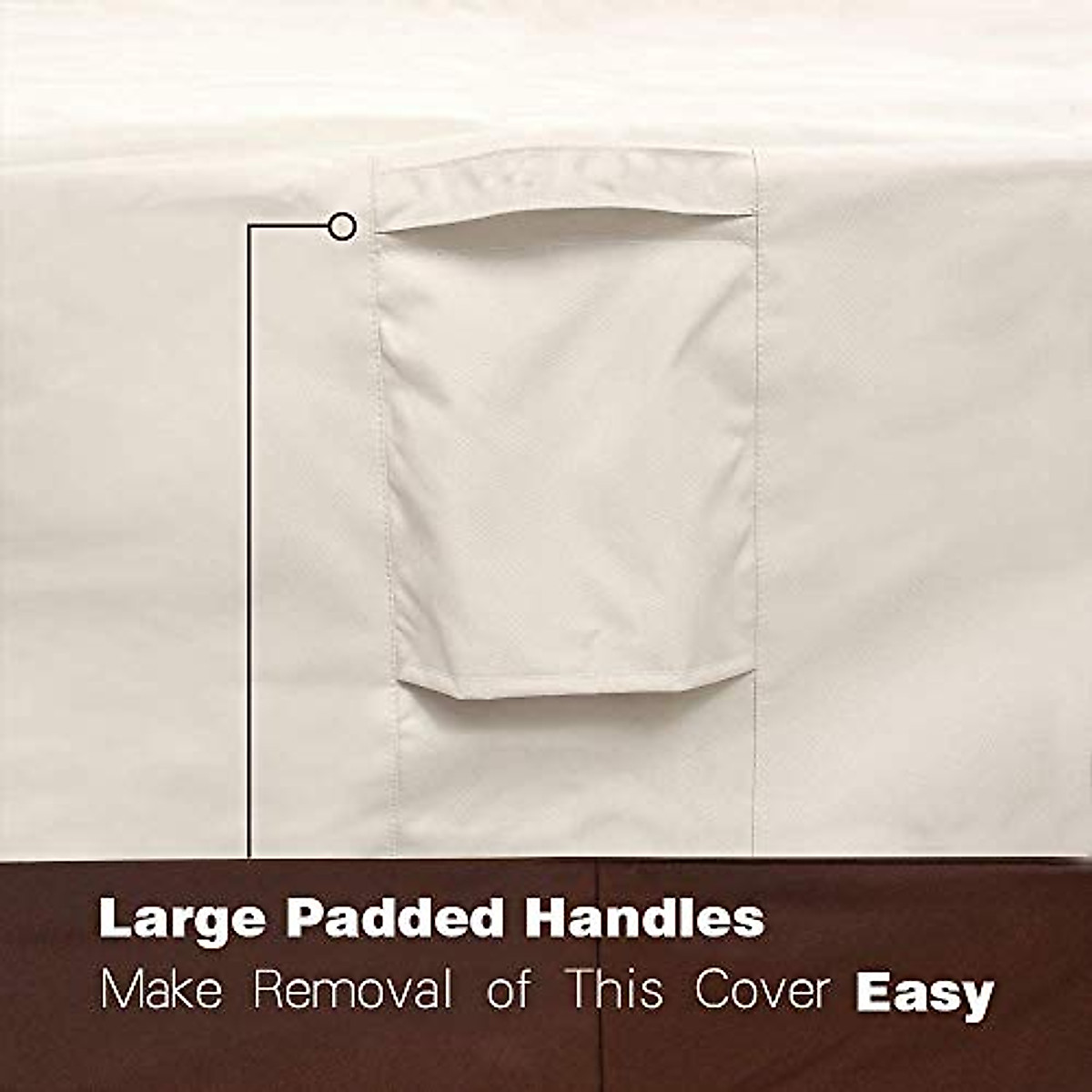 Vailge Patio Chair Covers, Lounge Deep Seat Cover, Heavy Duty and Waterproof Outdoor Lawn Patio Furniture Covers (2 Pack - Large, Beige & Brown)