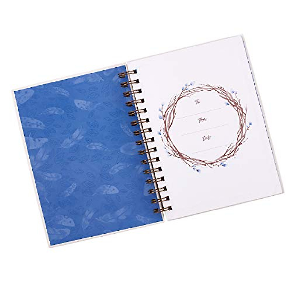 Christian Art Gifts Journal w/Scripture He Will Cover You Psalm 31:4 Bible Verse 192 Ruled Pages, Large Hardcover Notebook, Wire Bound