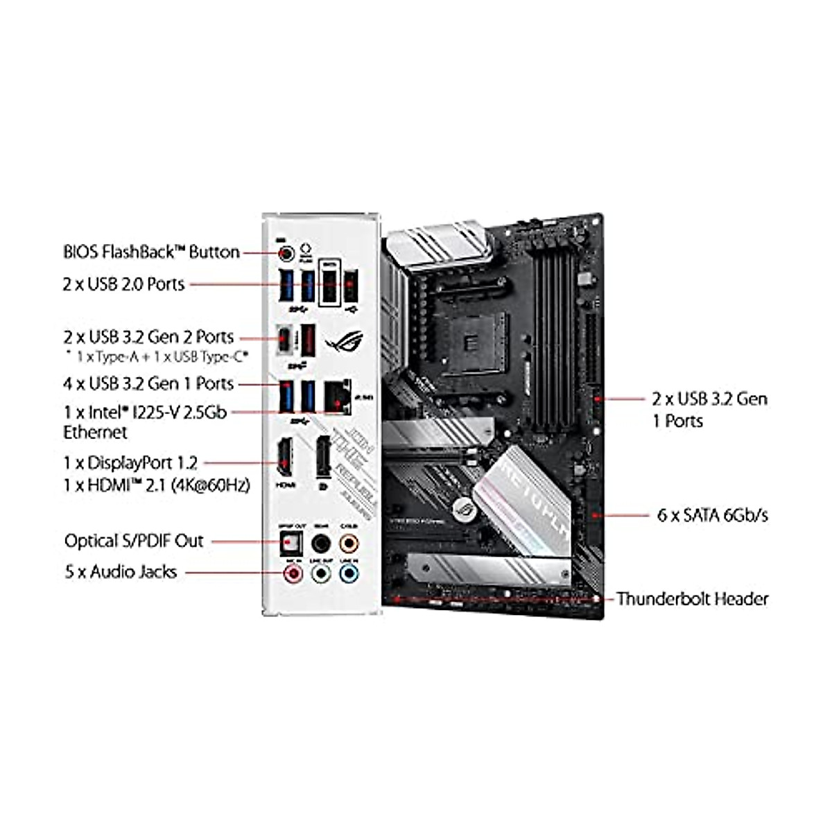 Inland QN322 2TB Gen3 PCIE 3.0 NVMe M.2 2280 SSD + AMD Ryzen 5 5600X Desktop Processor Bundle with ASUS ROG Strix B550-A AMD AM4 ATX Gaming Motherboard