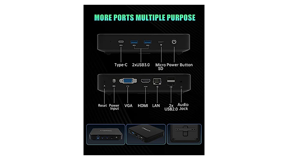 Compact Mini PC - Intel Celeron - 4K Support