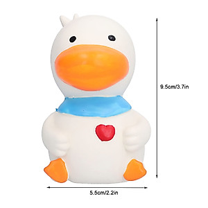 Keenso Latex Duck Dog Toys Cute Interactive Funny Squeak Duck Toys for Dog Puppy Chewing Playing (White)