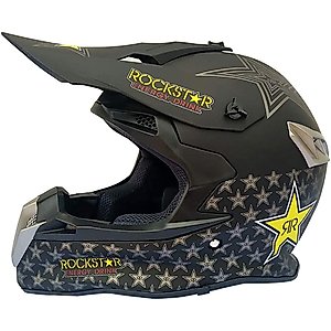 ONTNE Motorcycle Motocross ATV Helmet DOT Approved - Helmet Motorbike Moped Full Face Off Road Crash Cross Downhill DH Four Wheeler MX Quad Dirt Bike Helmet for Adult Men Women (XL,A)