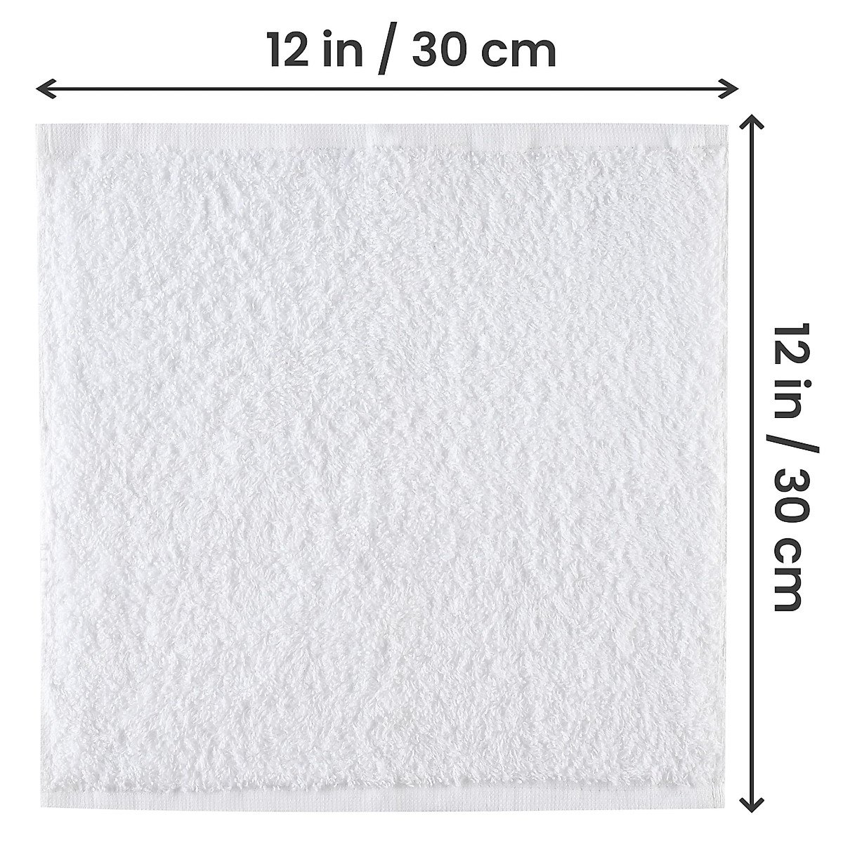 Utopia Towels 24 Pack Cotton Washcloths Set - 100% Ring Spun Cotton, Premium Quality Flannel Face Cloths, Highly Absorbent and Soft Feel Fingertip Towels (Grey, White)