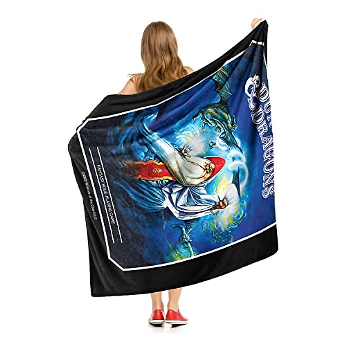 Northwest Dungeons & Dragons Silk Touch Throw Blanket, 50" x 60", Wizards and Dragons