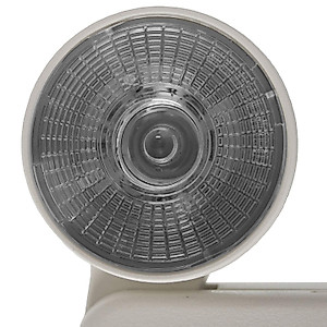 LFI Lights | Compact Combo Red Exit Sign with Emergency Lights | White Housing | All LED | Two Adjustable Round Heads | Hardwired with Battery Backup | UL Listed | (2 Pack) | COMBOC-R