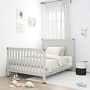 Baby Relax Mile 5-in-1 Convertible Crib, Soft Gray