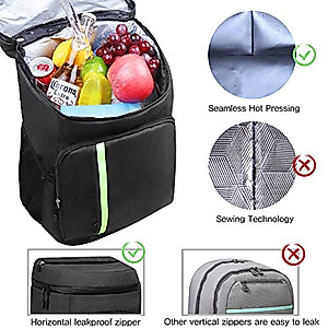 SEEHONOR Insulated Cooler Backpack Leakproof Soft Cooler Bag Lightweight Backpack with Cooler for Lunch Picnic Hiking Camping Beach Park Day Trips