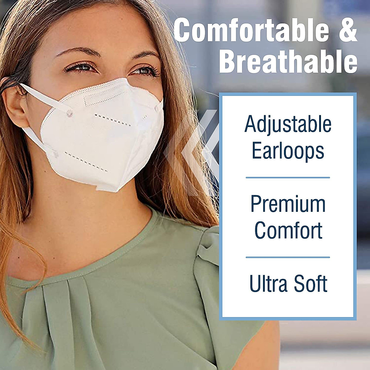 WECARE White KN95 Adult Face Masks 20 Pack - Individually Wrapped Disposable 4 Ply Particulate Respirator Mask - Anti Fog, PM2.5, Comfortable Folded Design