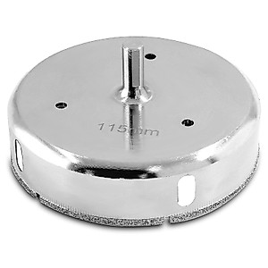 Luomorgo 115mm/4 1/2 inch Diamond Hole Saw, 1.1 inch Cutting depth Diamond Diamond Drill Bits for Glass Ceramic Marble Porcelain Tile Granite Quartz Gemstone