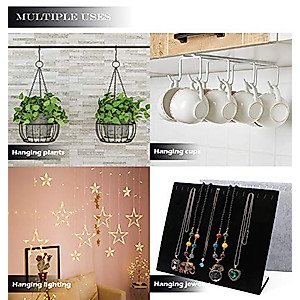 Bonsicoky 50PCS S Shaped Hooks 1 Inch Mini Ornament Storage Hooks for Hanging Jewelry Small Kitchenware Potted Plants, Black