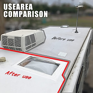 Eazy2hD 2 Pack RV Self Leveling Lap Sealant for RV Roofs,RV Roof Sealant,Camper Caulking, Camper Sealer for Rubber Roof EPDM,White