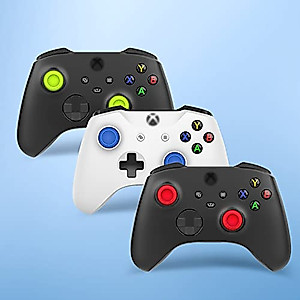 TOMSIN Replacement Joysticks for Xbox One Series X/S Controller,4PCS True Rubberized Thumbsticks Repair Kit for Xbox One Wireless Controller(Black)