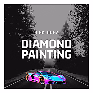 NIHO-JIUMA Diamond Painting Kits Sports Car, 5D DIY Full Drill Diamonds Art Gift for Adult, Home Decor (30x40cm/12x16 Inches)