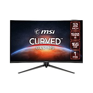 MSI AG321CR, 32" Gaming Monitor, 1920 x 1080 (FHD), VA, 165Hz, FreeSync Premium, HDR Ready HDMI, Displayport, Tilt, Swivel, Height Adjustable,Pivot