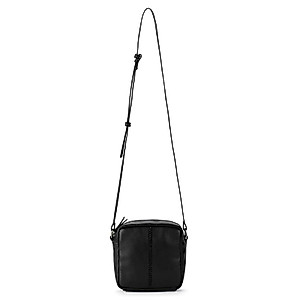 The Sak Maisie Square Crossbody in Leather, Adjustable Strap, Black