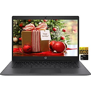 2021 HP Chromebook 14 Inch Full HD Display Laptop, Intel Celeron N3350 up to 2.4 GHz, 4GB RAM, 64GB eMMC, WiFi, Webcam, USB Type C, Chrome OS + (Zoom or Google Classroom Compatible) NonTouch - Gray