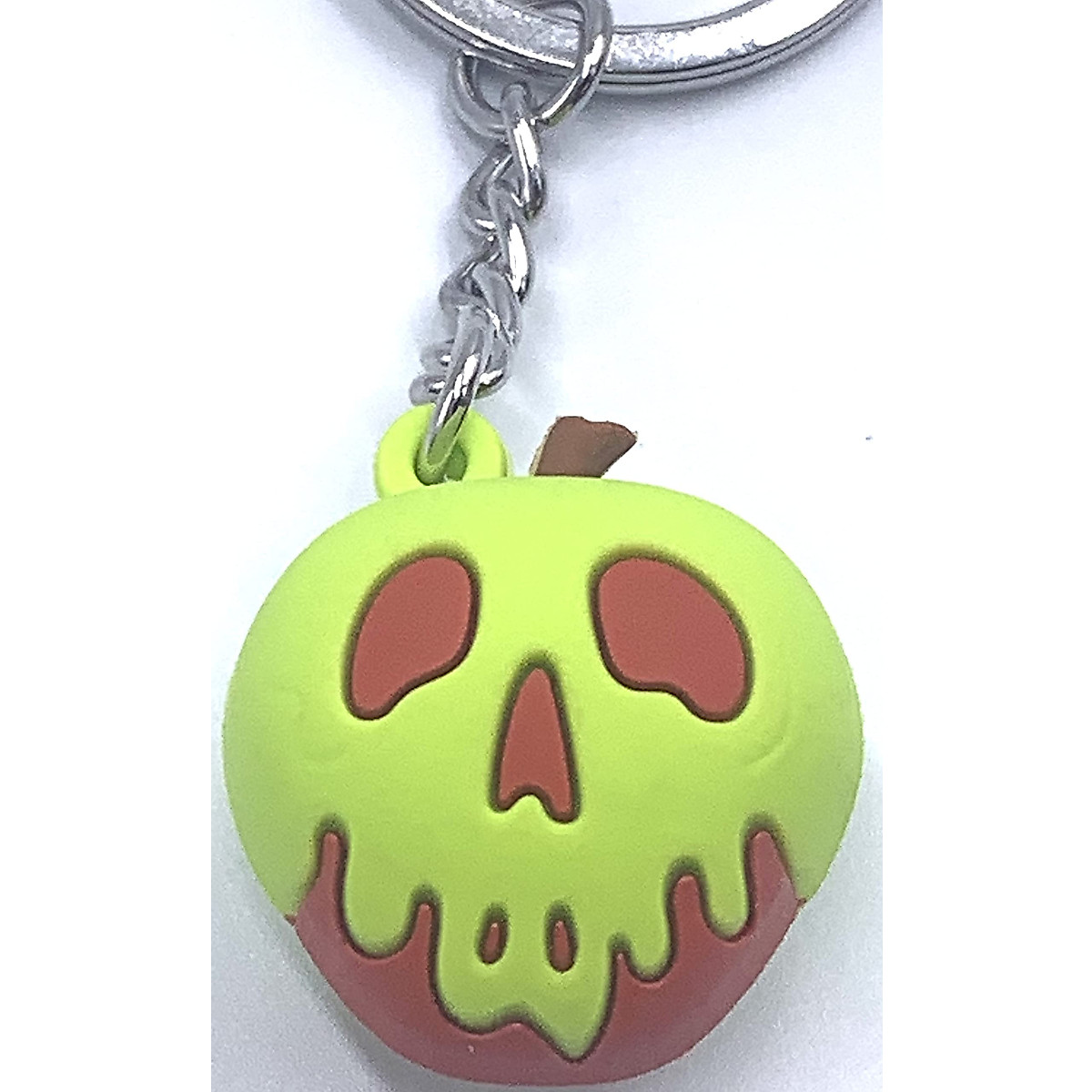 Disney Evil Quenn Iconic Poison Apple Rubber Ball Keychain. Official Snow White Keyring - 3/4" Round