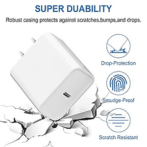 2-Pack USB C Wall Charger iPhone Charger Block Wall Charger Power Adapter Compatible with iPhone 14/14 Pro Max/13/13 Mini/12 Pro/12 Pro Max/11/11 Pro/Max/iPad Pro and Samsung Galaxy S22/21