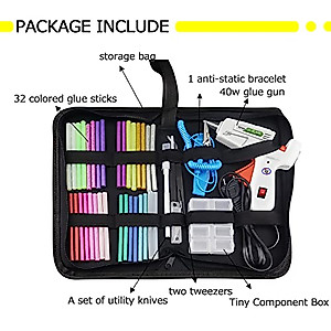 GoGoPanda 40W glue gun set electric heat hot melt crafts repair tool professional DIY 110V (color glue stick4)